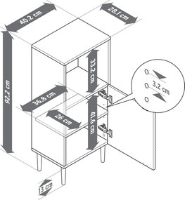 Tchibo - Koupelnová skříňka »Sonari« s dvířky - barva: bílá