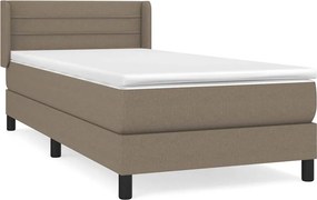 Box spring postel s matrací taupe 100 x 200 cm textil 3129773