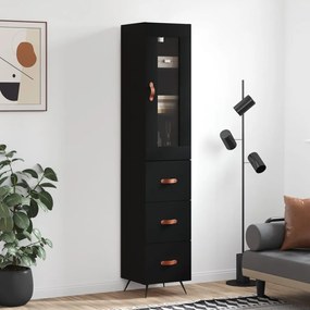 Skříň highboard černá 34,5 x 34 x 180 cm kompozitní dřevo