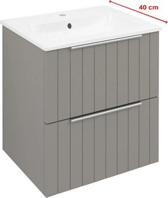 Sapho Cirasa - Umyvadlová skříňka Strip 48x54x39 cm, 2x zásuvka, agila CR492-4343S