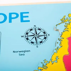 Bigjigs Toys Dřevěné puzzle mapa Evropy / 25 dílků / od 3 let