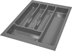 Vklad organizér 40 | plastový | do zásuvky kuchyňské skříňky 40 cm | šedý