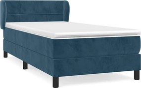 Box spring postel s matrací tmavě modrá 80 x 200 cm samet 3127461