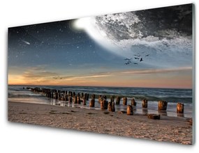 Obraz na skle Oceán Pláž Krajina 140x70 cm