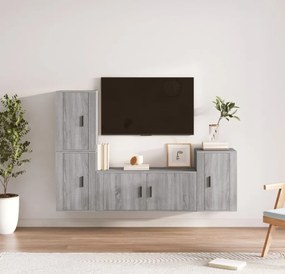 vidaXL 4dílný set TV skříněk kompozitní dřevo [3188598] Barva: šedá sonoma