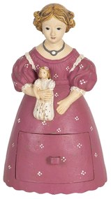 Dekorativní šperkovnice dívka v šatech se šuplíčkem - 12*11*20 cm