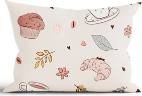 MK Lůžkoviny Bavlněný povlak na polštář Renforcé 50 x 70 cm - Podzimní káva