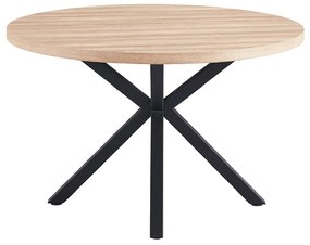 Jídelní stůl, dub sonoma / čierna, průměr 120 cm, MEDOR