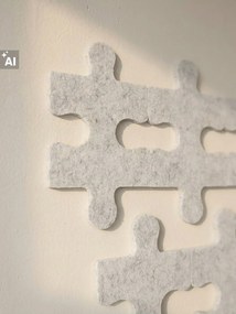 Sinsay - Sada plstěných nástěnných panelů ve tvaru puzzle 9 pack - šedá