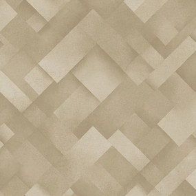 Béžová geometrická vliesová omyvatelná tapeta na zeď 235807 | Lepidlo zdarma