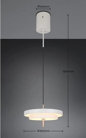 Slonovinové LED stmívatelné závěsné svítidlo Keaton – Trio