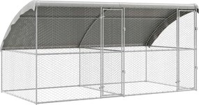 Psí kennel 2 ks Stříbrná 4 x 2 x 2 m Pozinkovaná ocel 3368325