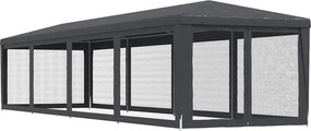 Party stan s 10 síťovanými bočnicemi antracitový 3 x 12 m HDPE 319249