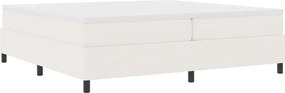 Postel s boxspringem Krémová a bílá 200 x 200 cm 3337484