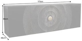 Designová závěsná komoda Venetia 177 cm černo-zlatá