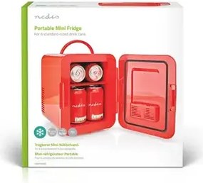 Nedis KAFR120CRD červená / Přenosná lednička / 4 l / 12 V DC / 100 - 2