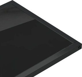 Stolek na notebook černý 50 x 35 x 65 cm tvrzené sklo 331650