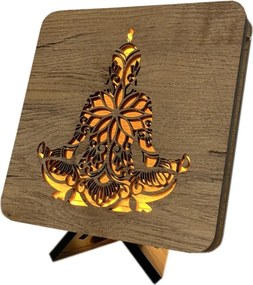 Li-Go "Buddha s mandalou" lampa 19x19 cm provedení povrchu: jedle