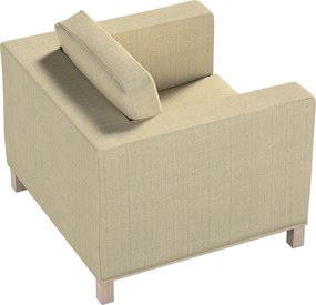 Potah na křesko IKEA Karlanda, krátký barva béžová látka pletený vzor