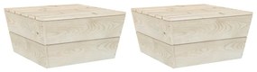 Zahradní stoly 2 ks 60 x 60 x 30 cm impregnované smrkové dřevo 315635