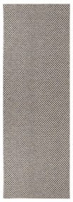 Krémovo-černý běhoun vhodný do exteriéru Narma Diby, 70 x 200 cm