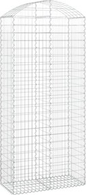 Klenutý gabionový koš 100 x 50 x 220/240 cm pozinkované železo 153441