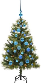 Umělý sklopný vánoční stromeček s kužely Zelená 120 cm 3395078