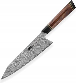 Damaškový kuchařský nůž Kiritsuke/Chef 215 mm Dellinger Octagonal Desert Ir