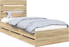 Rám postele s čelo Sonoma dub 100 x 200 cm Inženýrské dřevo 3411854