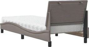 Postel s matrací Hanko taupe 90 x 190 cm textil 3310500