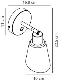 Nordlux - Nástěnné bodové svítidlo MOLLI 1xE14/25W/230V