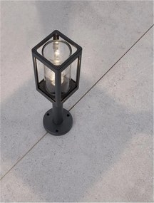 NV 9060193 Venkovní sloupkové svítidlo FIGO tmavě šedý hliník a čiré sklo E27 1x12W 220-240V bez žárovky IP54 - NOVA LUCE