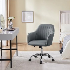 Kancelářská židle Yaheetech – tmavě šedá, 60 cm (šířka) × 61 cm (hloubka) × 83 cm – 92,5 cm (výška) (267660313202)