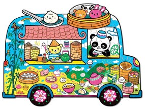 Mudpuppy Puzzle ve tvaru minibusu s občerstvením