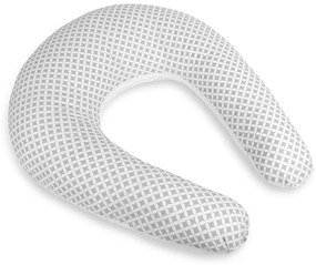 Bellatex Kojicí polštář s povlakem na zip po obvodu 180 cm Kosočtverec šedá, bílá