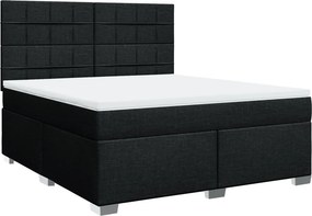 Box spring postel s matrací černá 180x200 cm textil 3290569