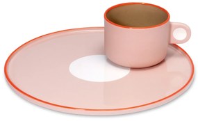Snídaňový set hrnek a talíř růžový Greta REMEMBER