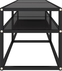 TV stolek černý 140 x 40 x 40,5 cm tvrzené sklo 331715