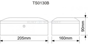 TS 0130 C 205x160x90mm pokladnička