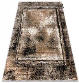 Moderní koberec DE LUXE 634 Rám vintage Strukturální šedá / zlato velikost 240x340 cm | krásné koberce cz
