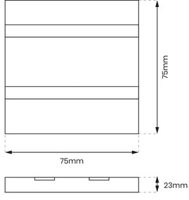 Schodišťové LED svítidlo Vox, 1x LED 0,6w, 4000k, b
