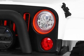 Ramiz Dětské terénní auto Full Time 4WD bílé na dálkové ovládání + pohon 4x4 + LED audio + úložný prostor