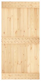 Posuvné dveře s kováním 100 x 210 cm masivní borové dřevo,  3203069