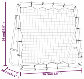 Nastavitelný fotbalový rebounder 96 x 80 x 96 cm Ocel a PE - Default Title