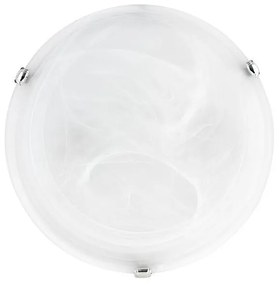 Nova Luce Stropní svítidlo GIORNO bílá;opálové sklo chromovaný kov E27 1x12W