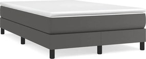 Rám postele s boxspringem šedý 120 x 200 cm umělá kůže 3120692