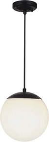 LED Solution Černo-opálový závěsný lustr pro žárovku E27 IP44 11825