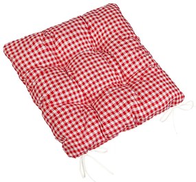 Bellatex Sedák BERTA prošívaný 40x40 cm Kostička červená