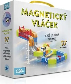 Magnetická stavebnice Vláček 97 dílků / Vláčkodráha / dobíjecí baterie
