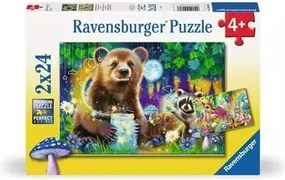 Ravensburger Puzzle: Kamarádi z kouzelného lesa / 2x24 / od 4 let